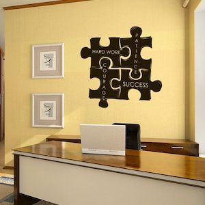 Motivational Wall Quote for Office Decor. Hard Work, Patience, Courage ...