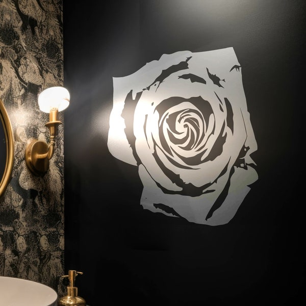Rose Wall Decal - Etsy
