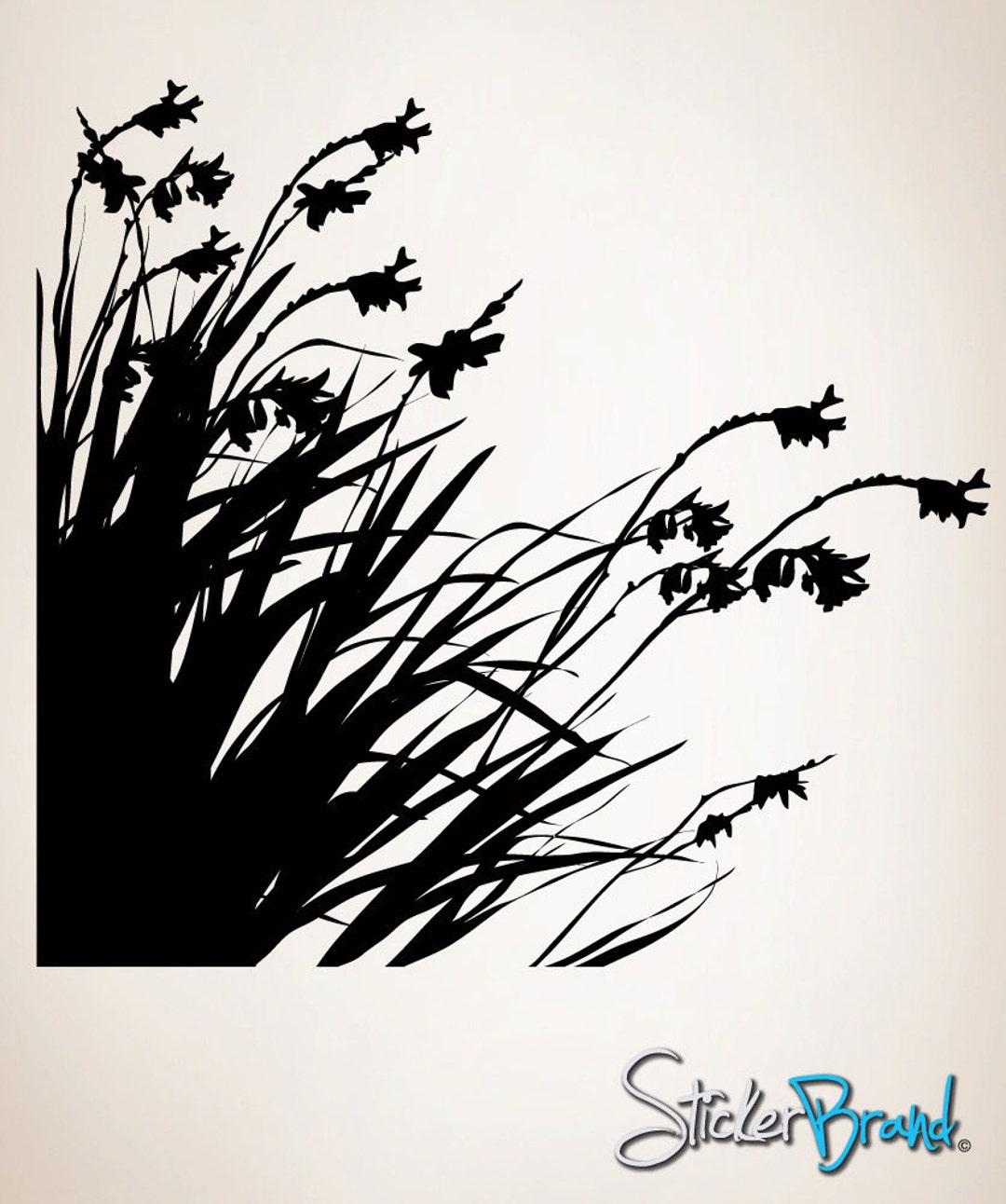 Vinyl Wall Decal Sticker Diagonal Flowers Ac188s - Etsy