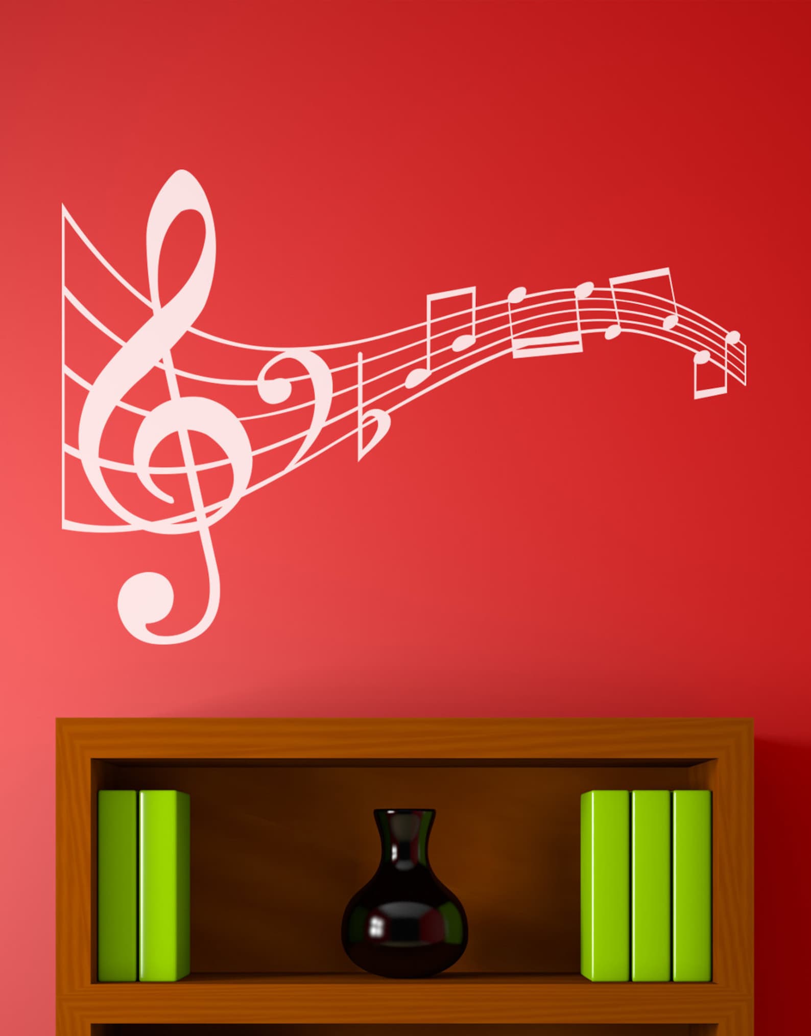 Music Note Vinyl Wall Decal Sticker. Music Class Room Studio | Etsy