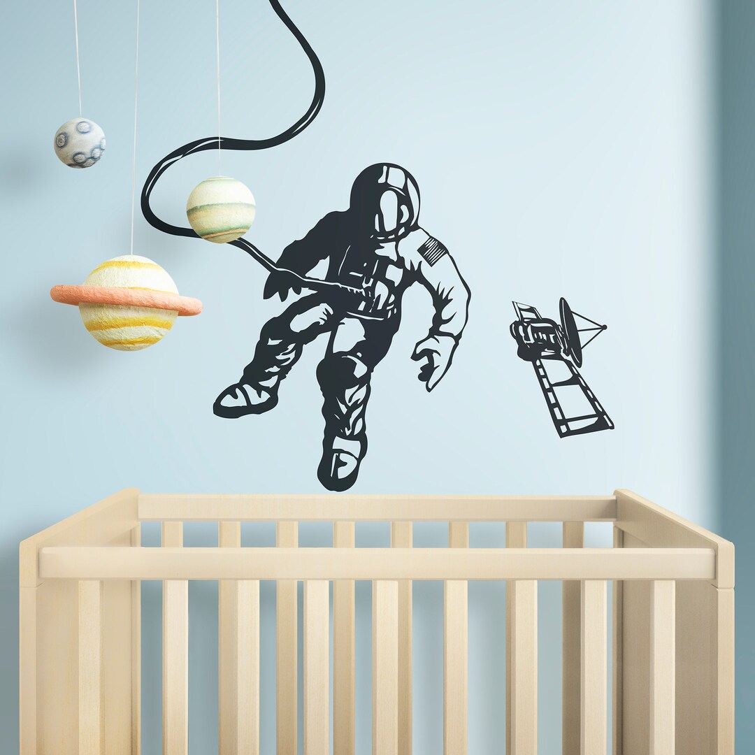 Space Wall Decal. Astronaut Flowing in Space Wall Decal. Space Walk ...