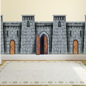 Castle Wallpaper Peel and Stick Wall Mural. Castle Backdrop for Kid’s ...