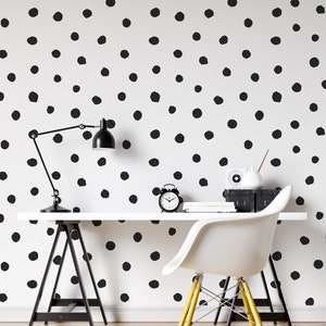 Circle Polka Dots Pattern Wall Mural. Peel and Stick Polk Dots Pattern ...