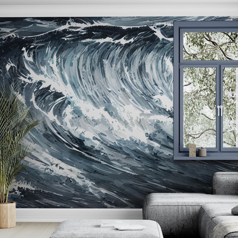 Ocean Wave Wallpaper - Etsy
