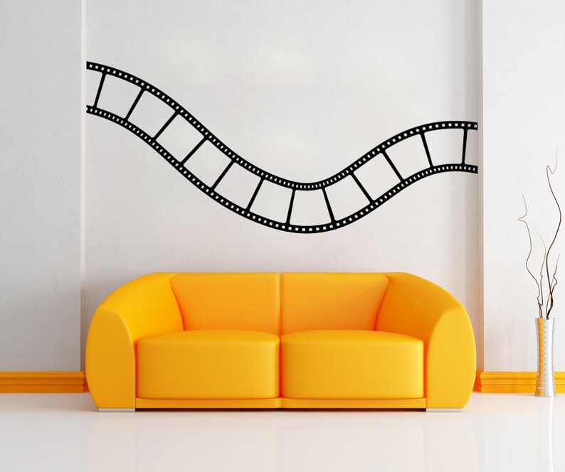 Wavy Film Strip Vinyl Wall Decal Sticker. Movie Theatre Theme - Etsy