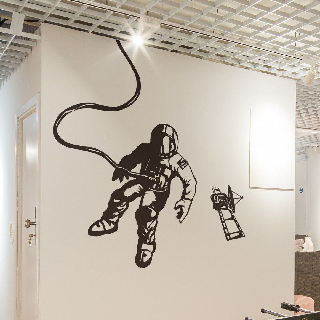 Space Wall Decal. Astronaut Flowing in Space Wall Decal. Space Walk ...