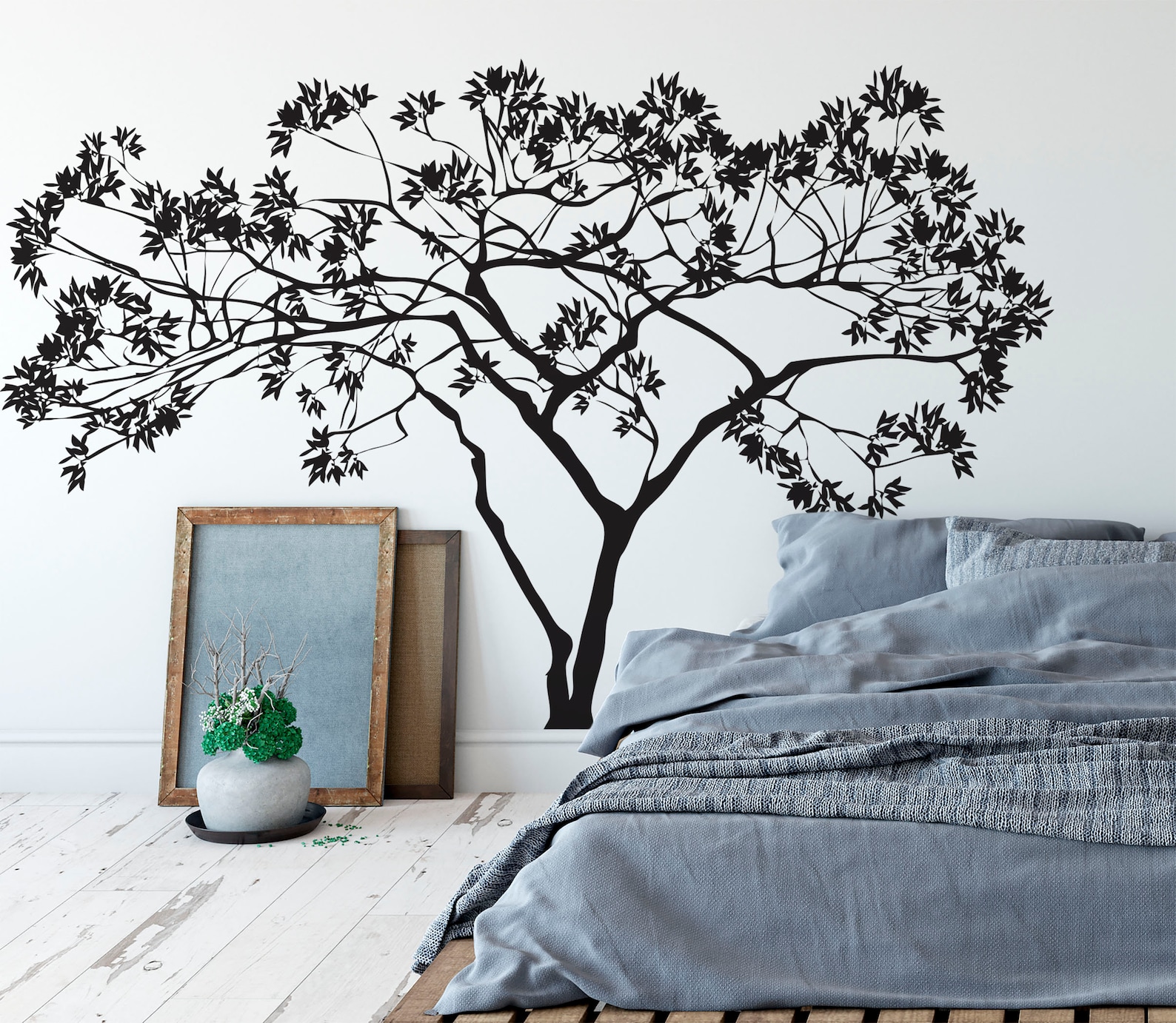 Wide Tree Wall Decal Sticker. Tree Branches Spread Wide to - Etsy