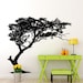 Large Tree Wall Decal Hanging Leaning Tree Sticker Bedroom Tree Decal ...