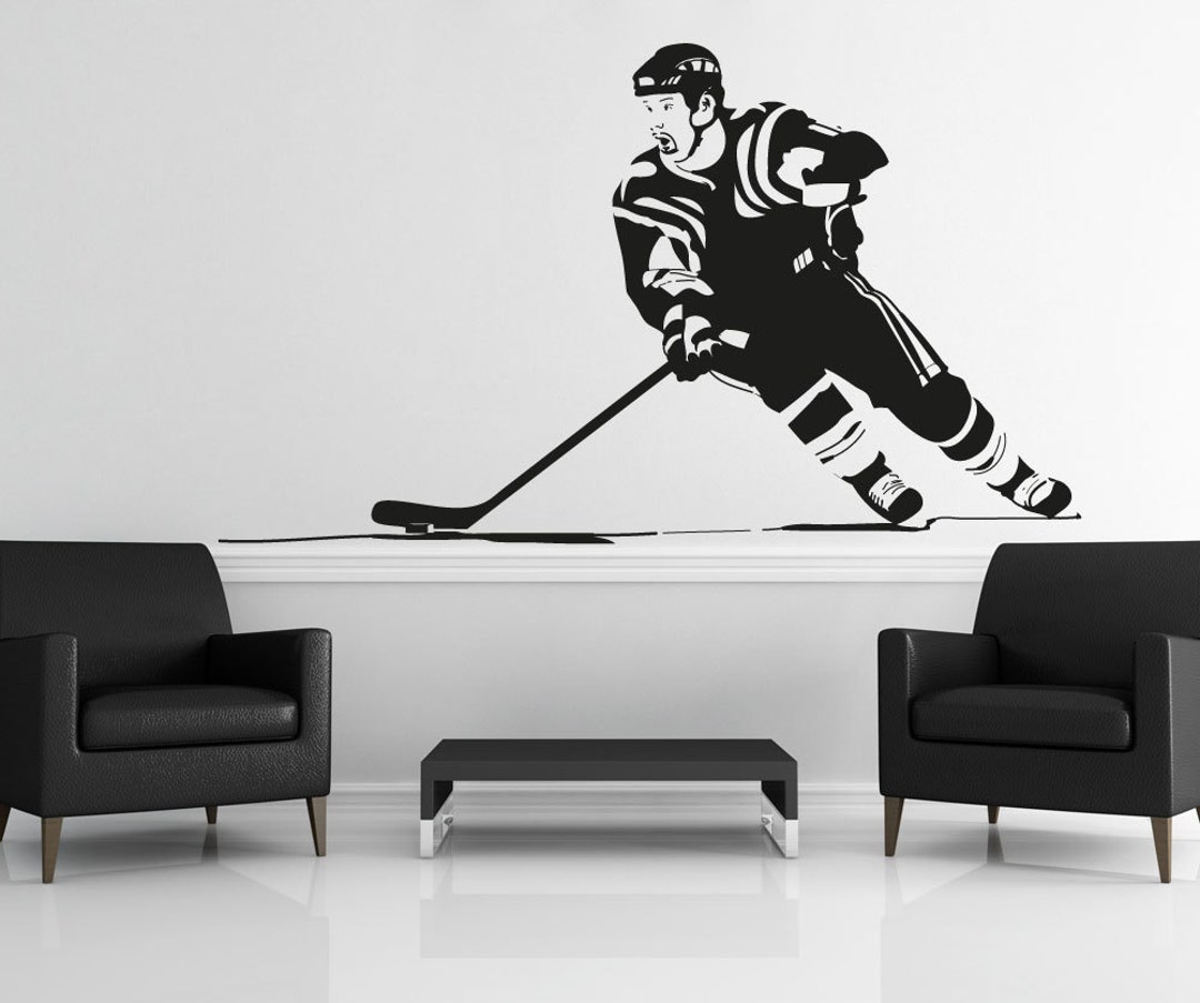 Vinyl Wall Decal Sticker Hockey Player Osaa724s - Etsy