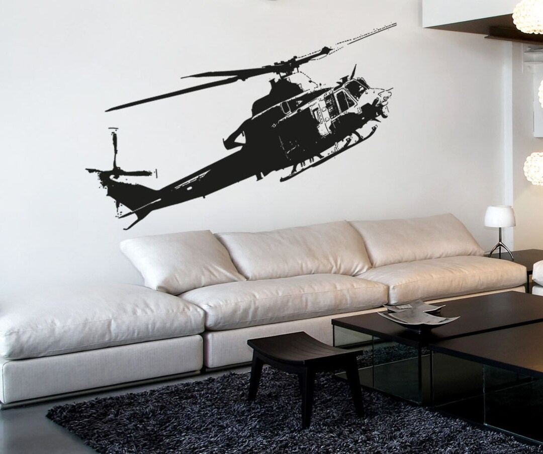 Vinyl Wall Decal Sticker Flying Helicopter 5054B - Etsy