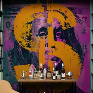 Office Wallpaper. Money, Wealth, Success, Ambition Art Wall Sign. Money ...