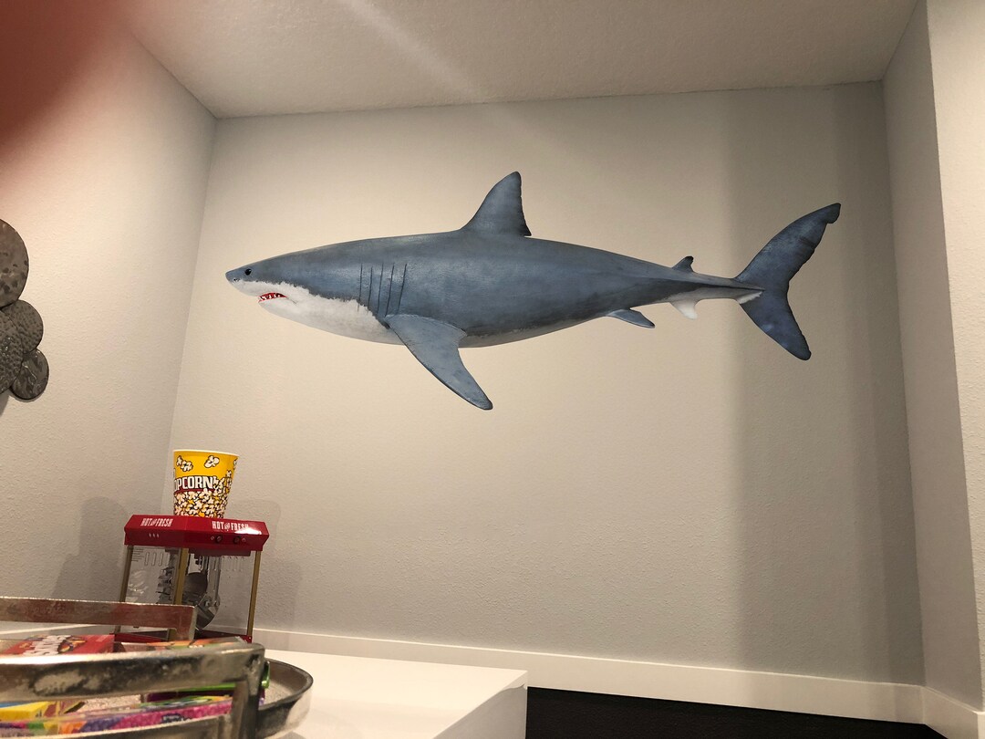 Great White Shark Wall Decal Sticker. Kid's Room Wall Art. Marine Life ...