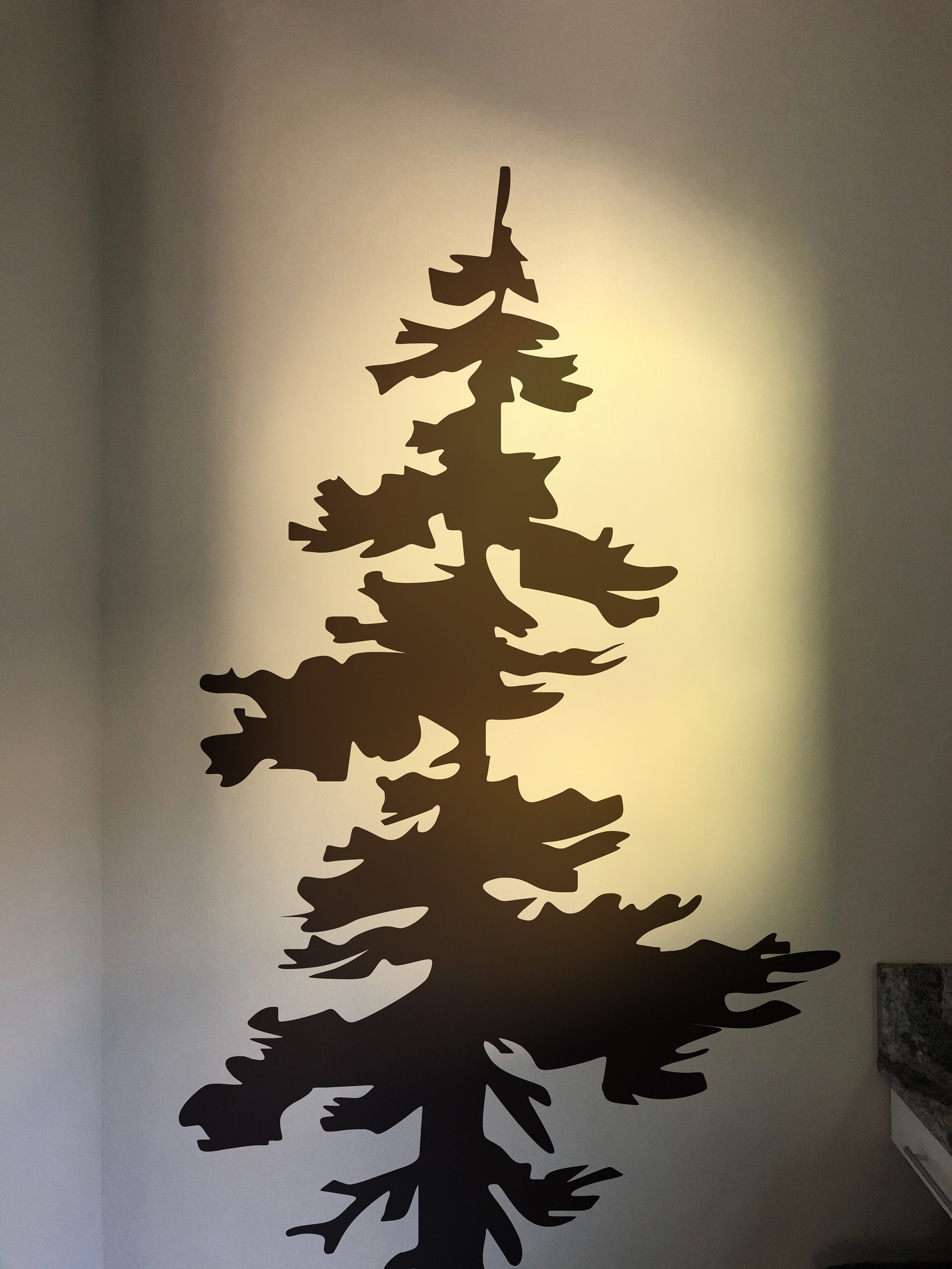 Pine Tree Wall Decal Sticker. Nursery Tree Wall Art. Bedroom Wall ...