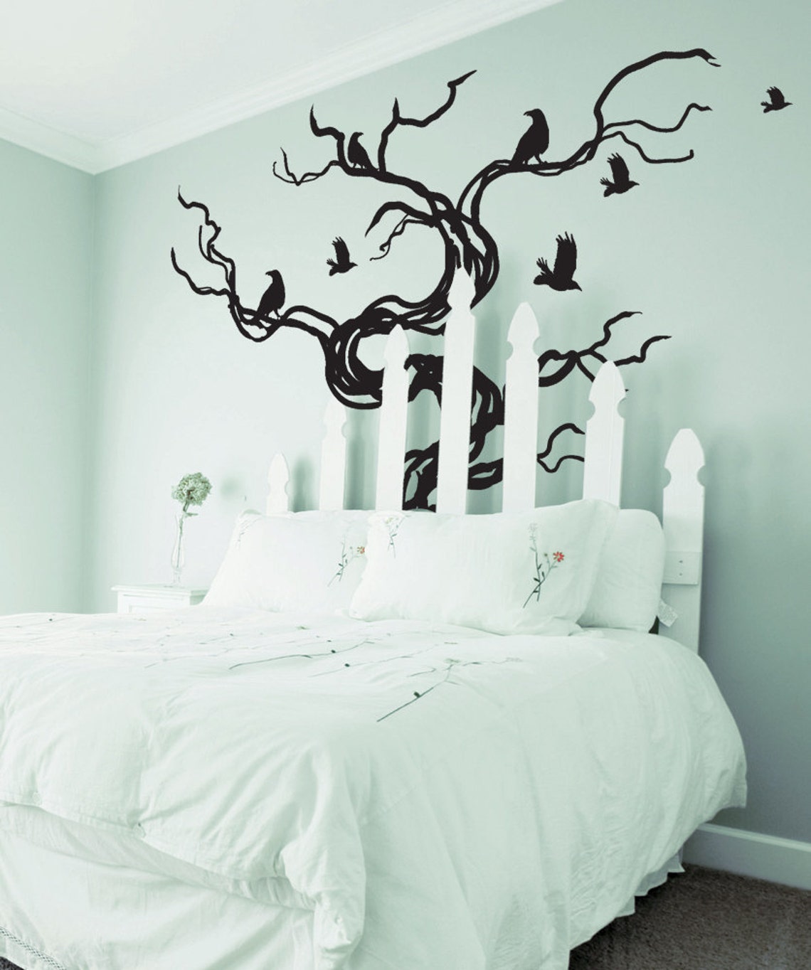 Vinyl Wall Decal Sticker Crows Tree Gfoster172b - Etsy