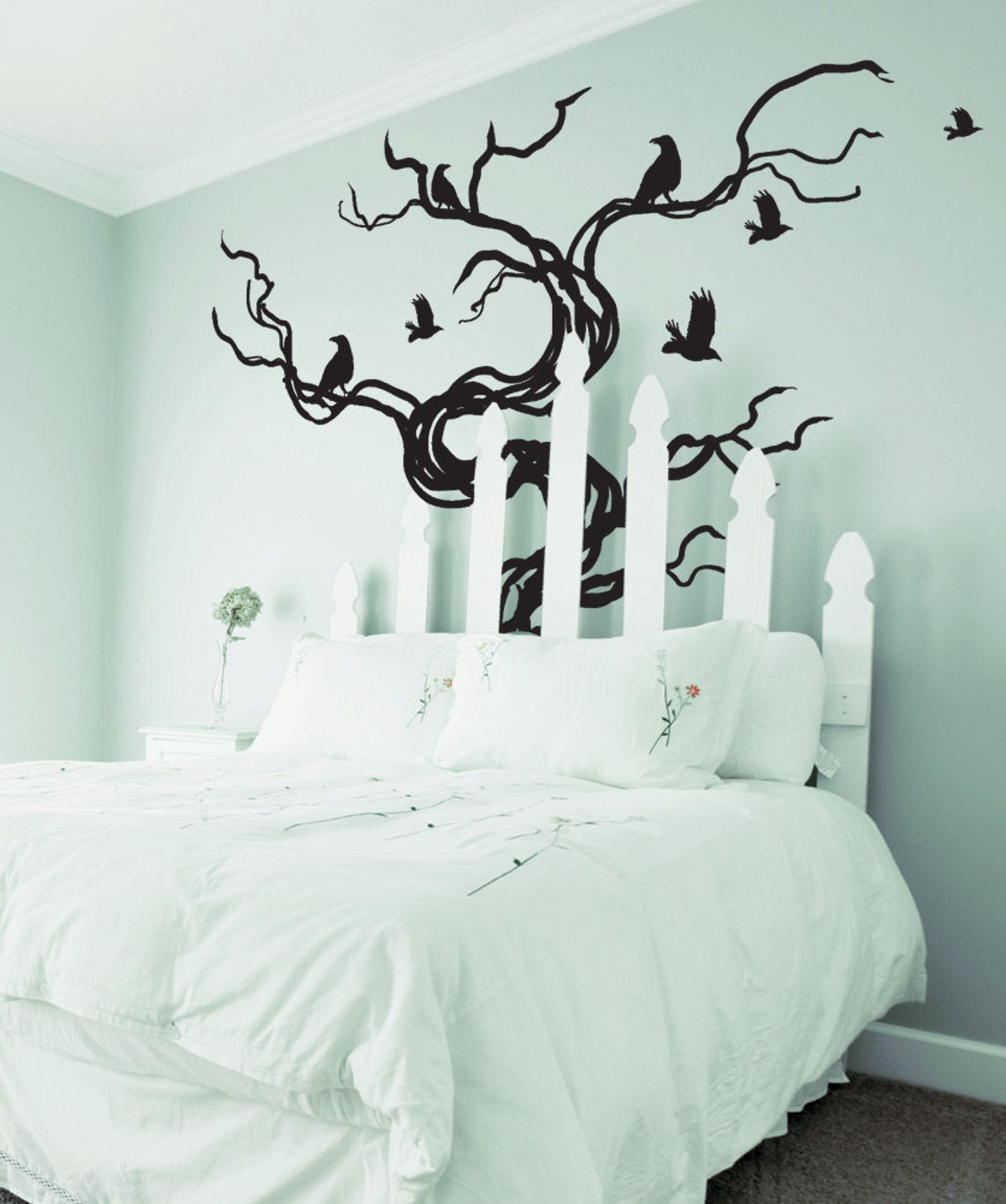 Vinyl Wall Decal Sticker Crows Tree Gfoster172b - Etsy