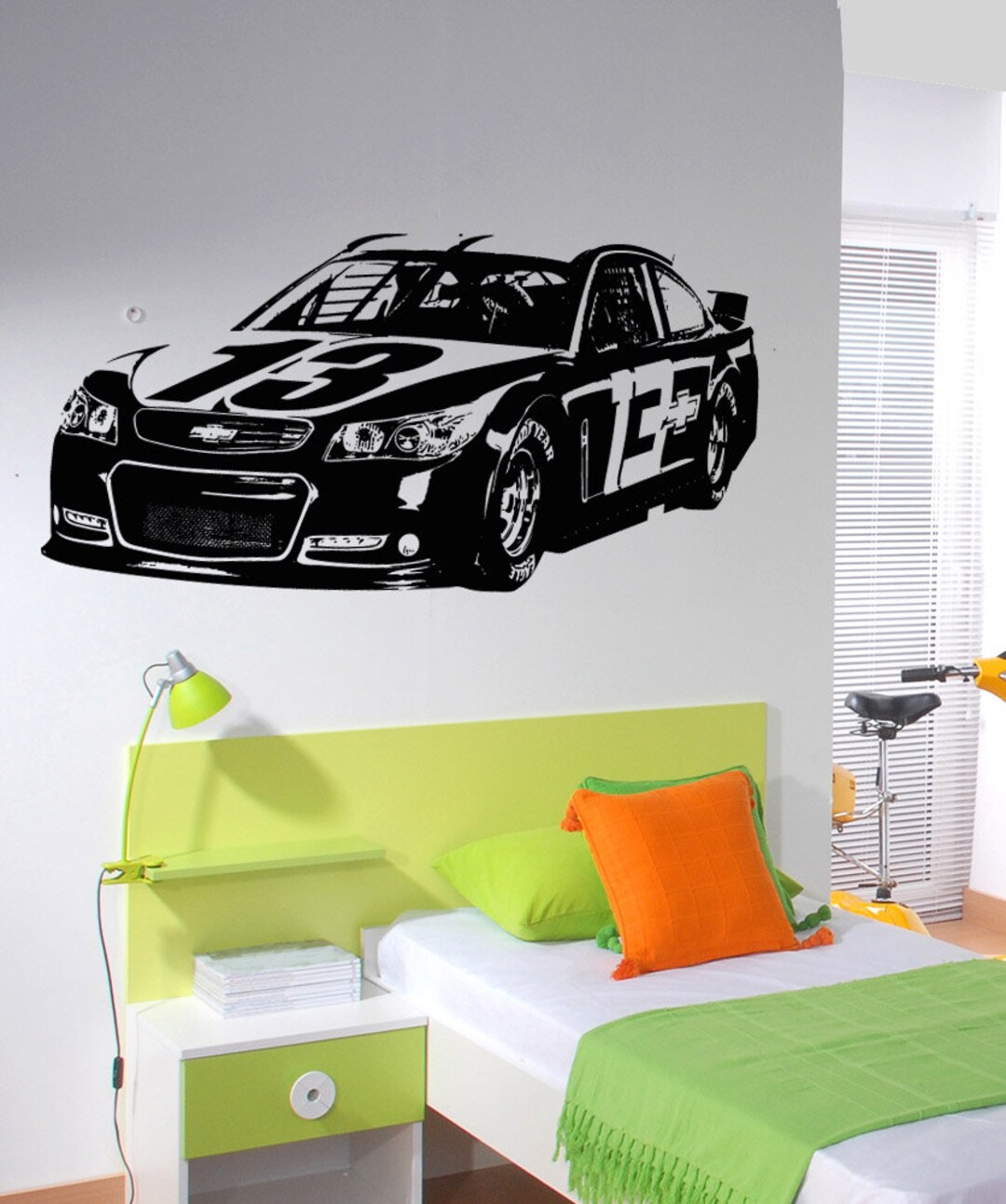 Racing Car Wall Decal Sticker Car Show Wall Decor Sport Car Garage Wall ...
