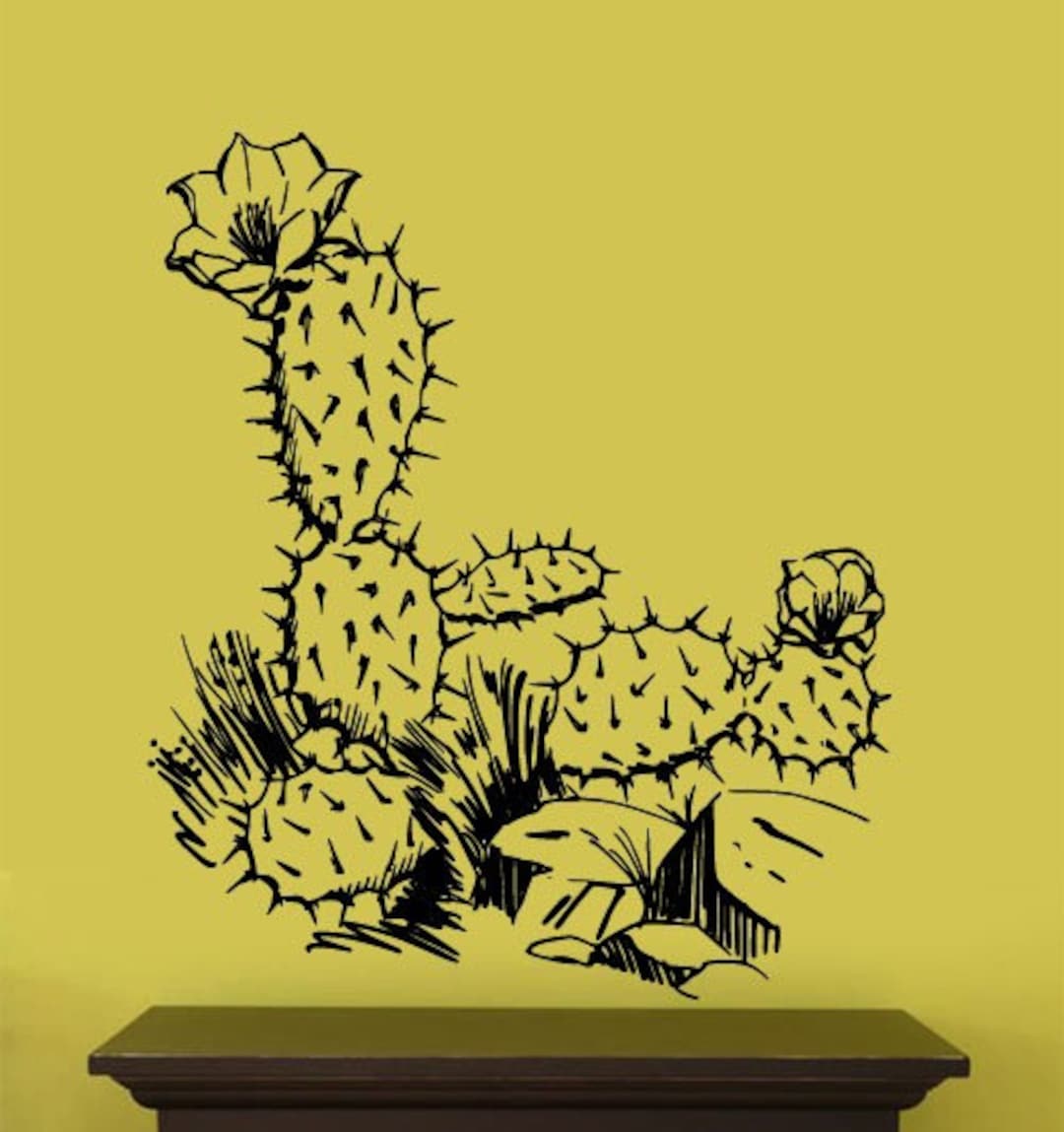 Vinyl Wall Decal Sticker Desert Cactus 236s - Etsy