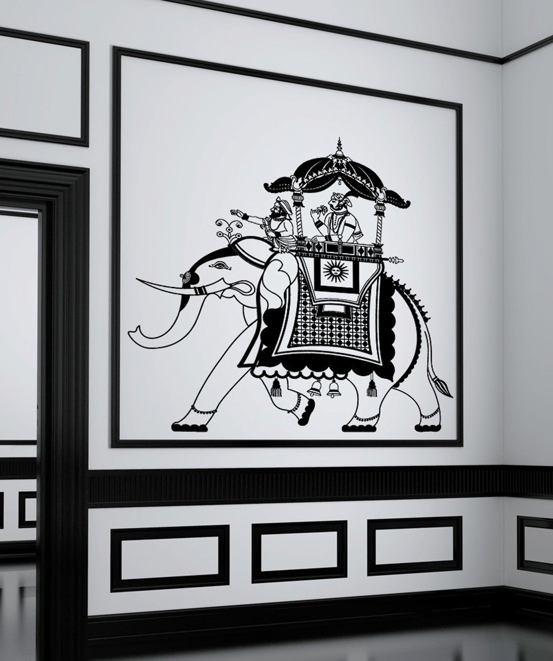 Vinyl Wall Decal Sticker Rajasthan Indian Elephant 876m - Etsy