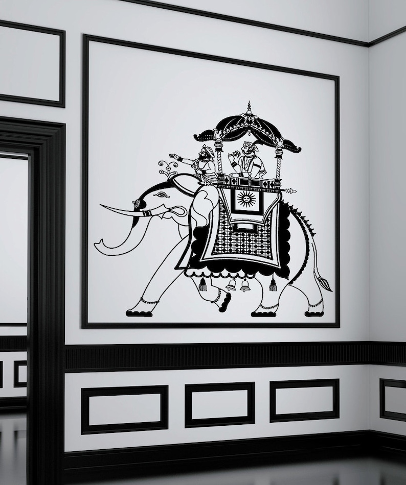 Vinyl Wall Decal Sticker Rajasthan Indian Elephant 876m - Etsy
