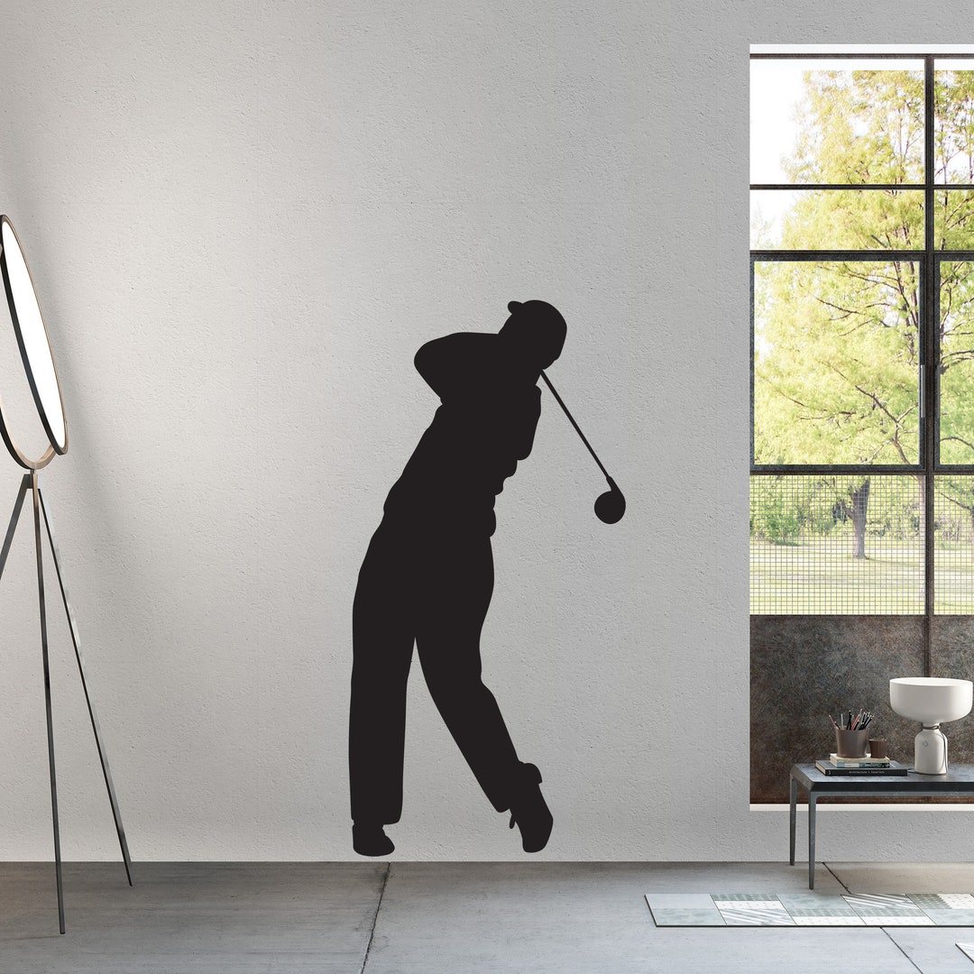 Golf Wall Decal. Golf Swing Wall Art Decor. Golf Course Wall Decor ...