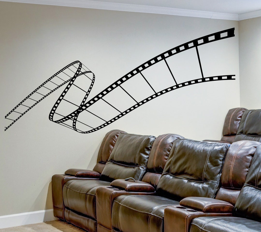Wavy Film Strip Vinyl Wall Decal Sticker. Movie Theatre Theme Room ...