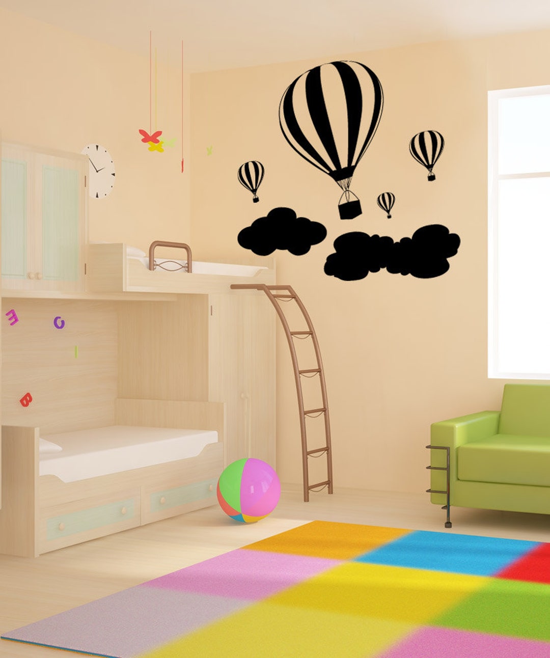 Vinyl Wall Decal Sticker Hot Air Balloons 1136s - Etsy