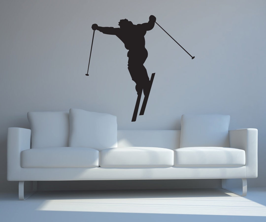 Vinyl Wall Art Decal Sticker Skier 1530B - Etsy