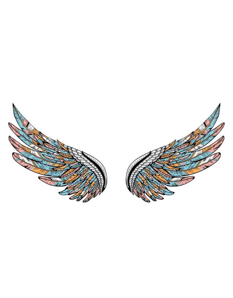 Angel Wings Sticker Wall Decal. Selfie Sticker. Butterfly Backdrop ...