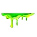 Green Slime Ooze Dripping Wall Decal Graphic. Kids Room Home Decor ...