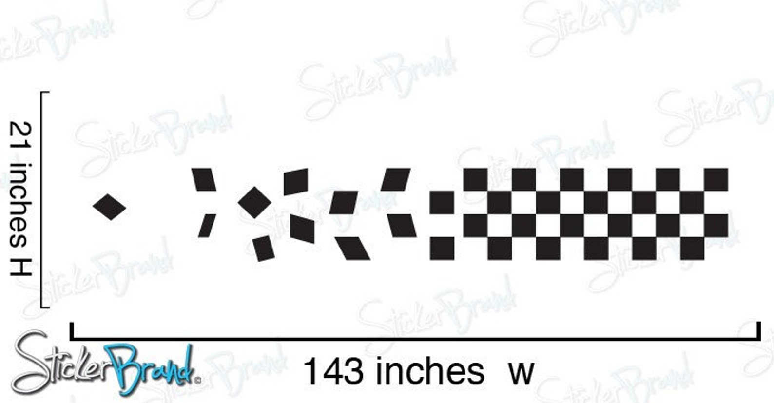 Vinyl Wall Art Decal Sticker Flying Checker Pattern 534 | Etsy