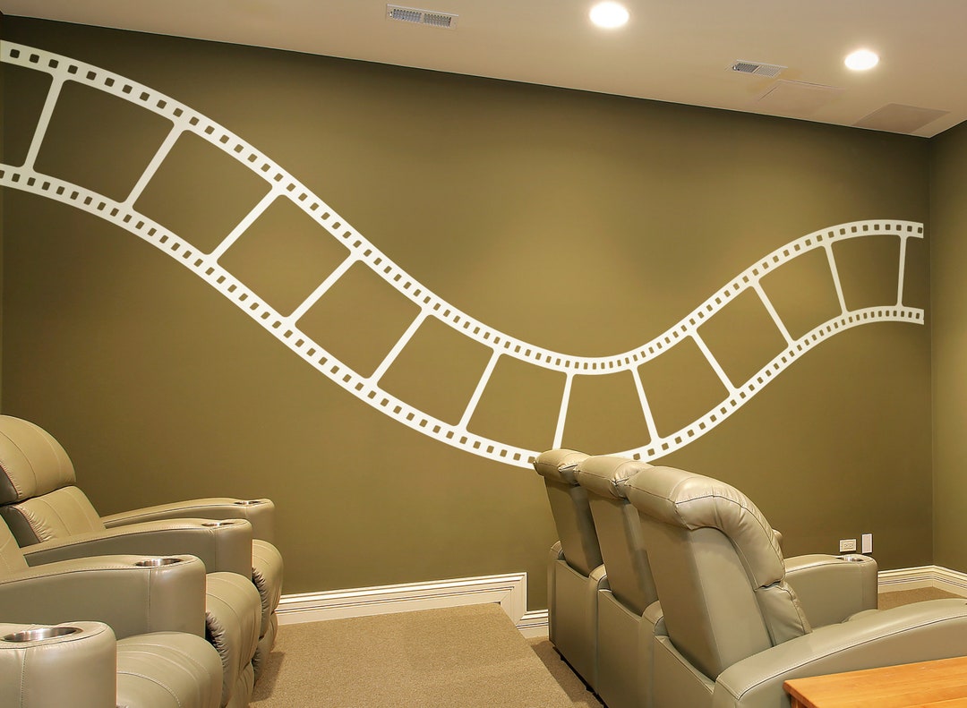 Movie Film Strip Wall Decal. Wavy Film Strip for the Movie Room ...