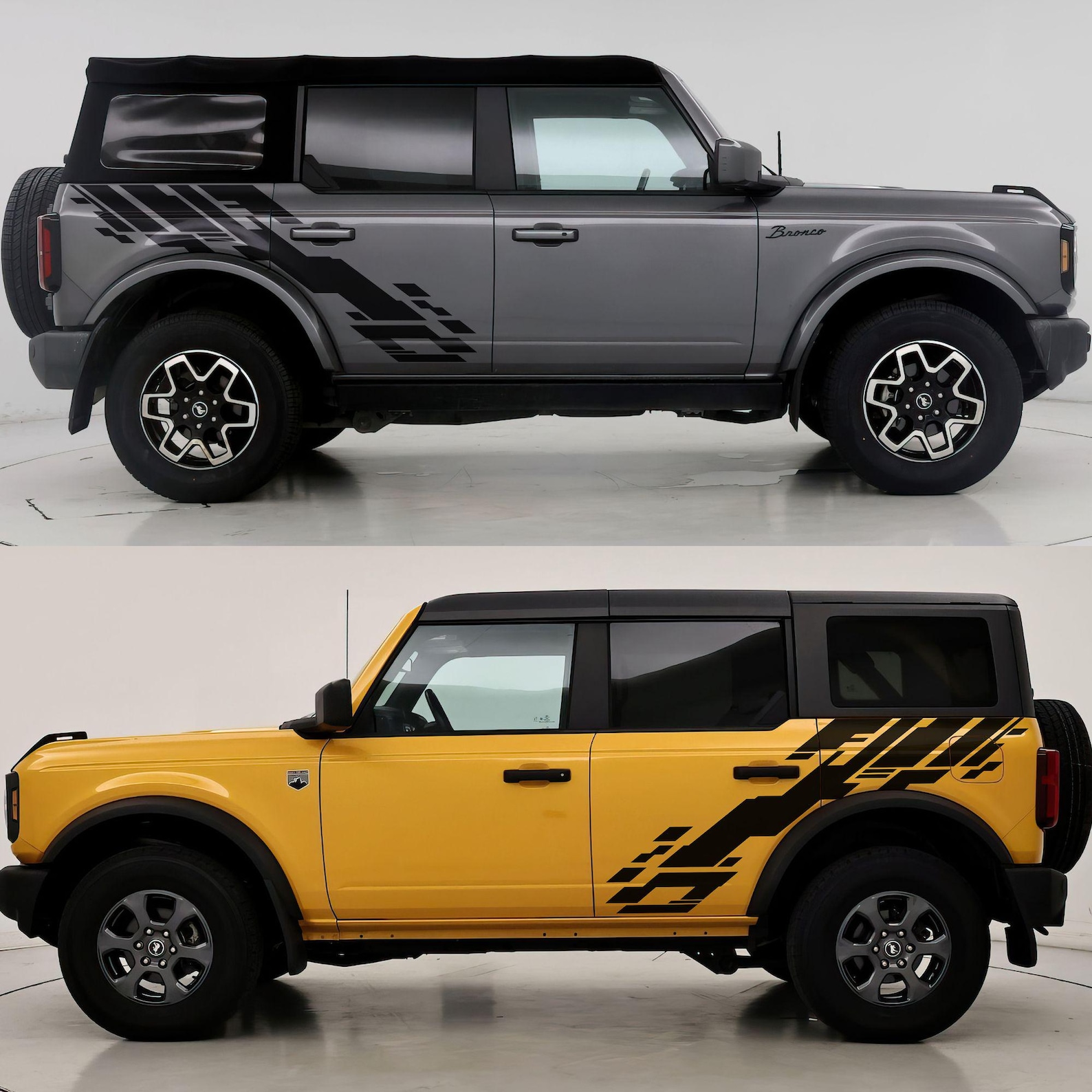 Truck Decal Graphic Sticker for Bronco. Side Fender Stripes Decal. Set ...