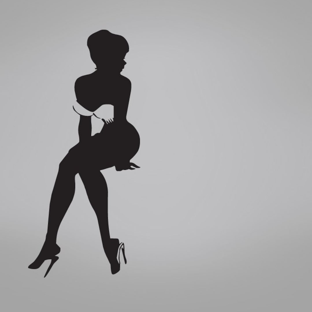Retro Sexy Girl Sitting Vinyl Wall Decal Sticker. #613A - Etsy