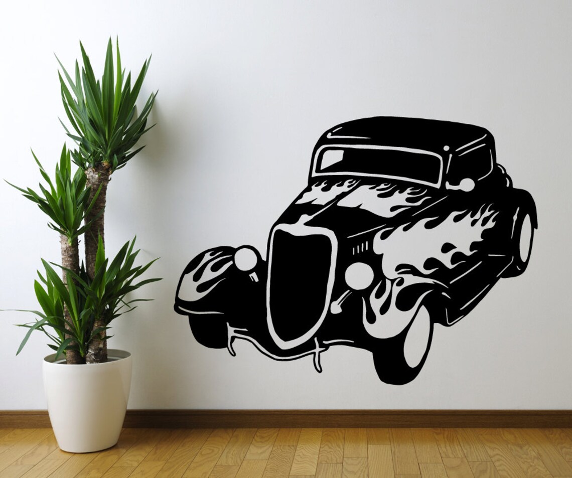 Vinyl Wall Decal Sticker Classic Car Osmb617s - Etsy