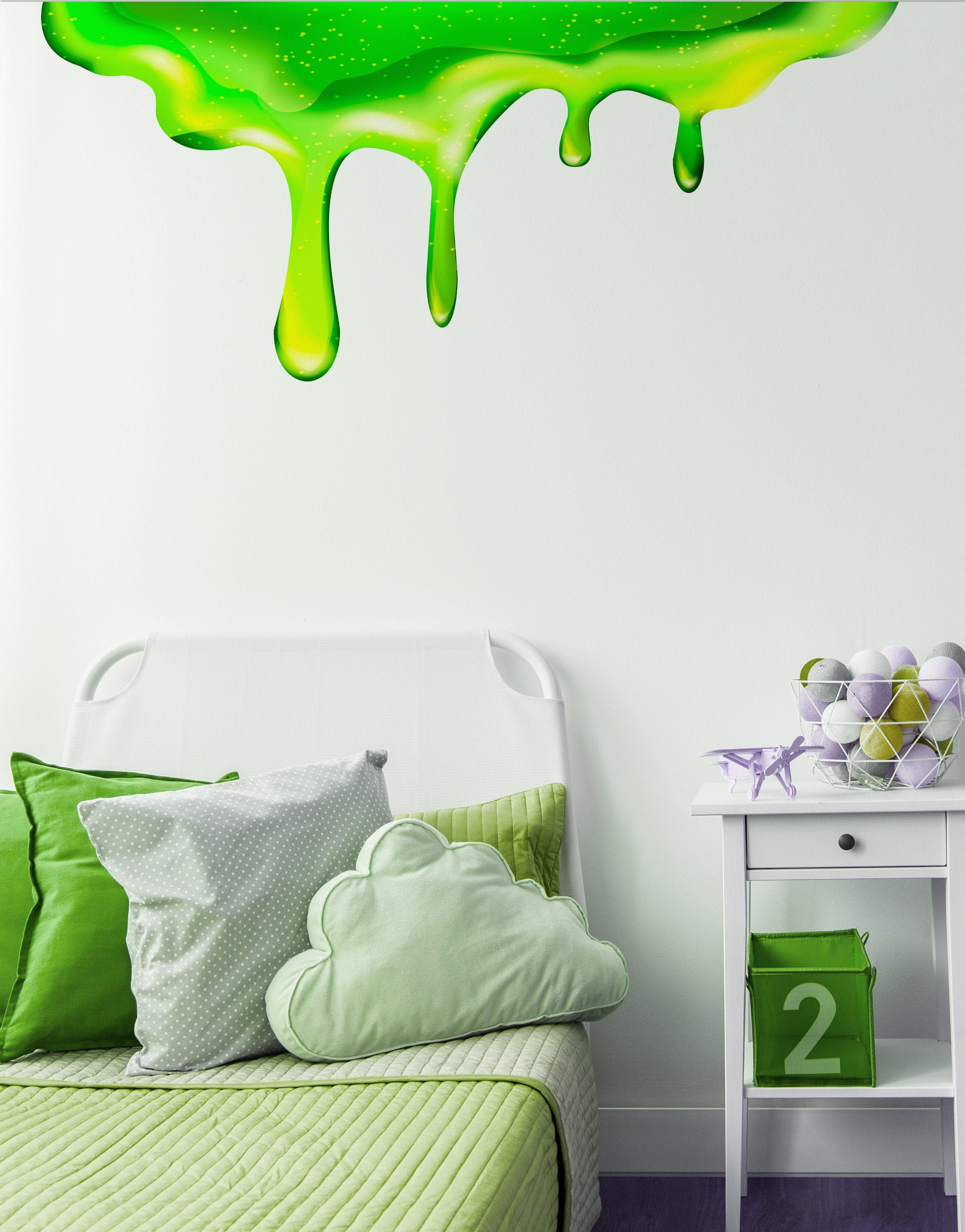 Green Slime Ooze Dripping Wall Decal Graphic. Kids Room Home - Etsy UK
