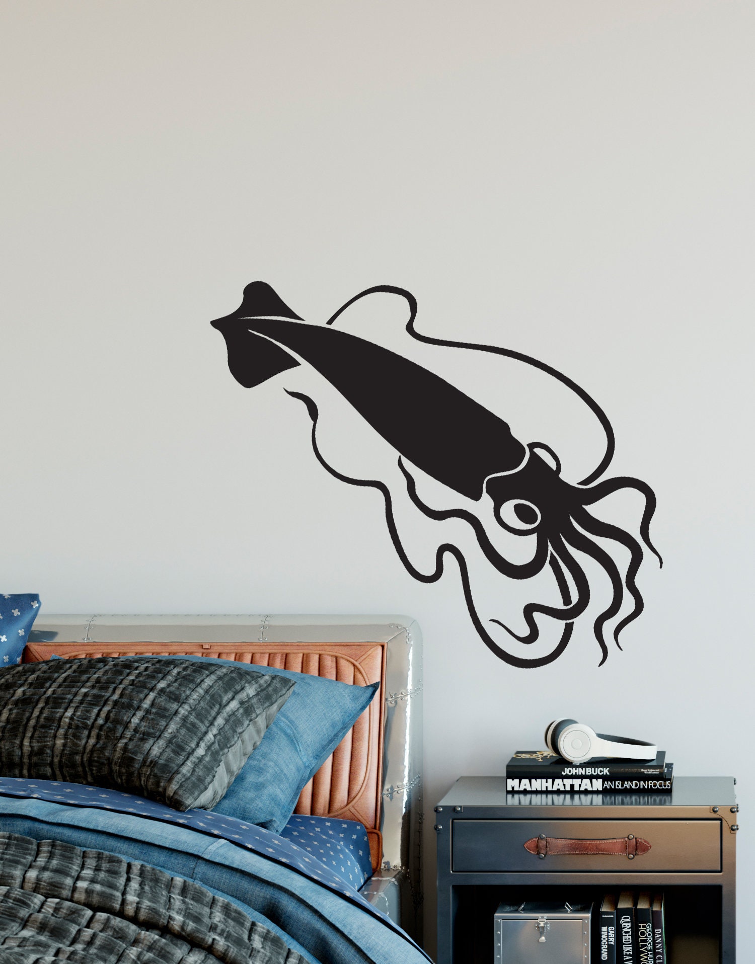 Large Giant Squid Vinyl Wall Decal. Perfect for the Kids Room. | Etsy
