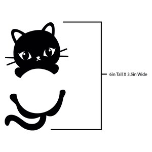 Hanging Kitten Door Decal Sticker Cat Door Knob Wall Decal. Funny Cat ...