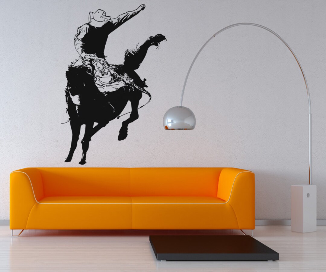 Vinyl Wall Decal Sticker Rodeo Bronc Rider Osaa408s - Etsy