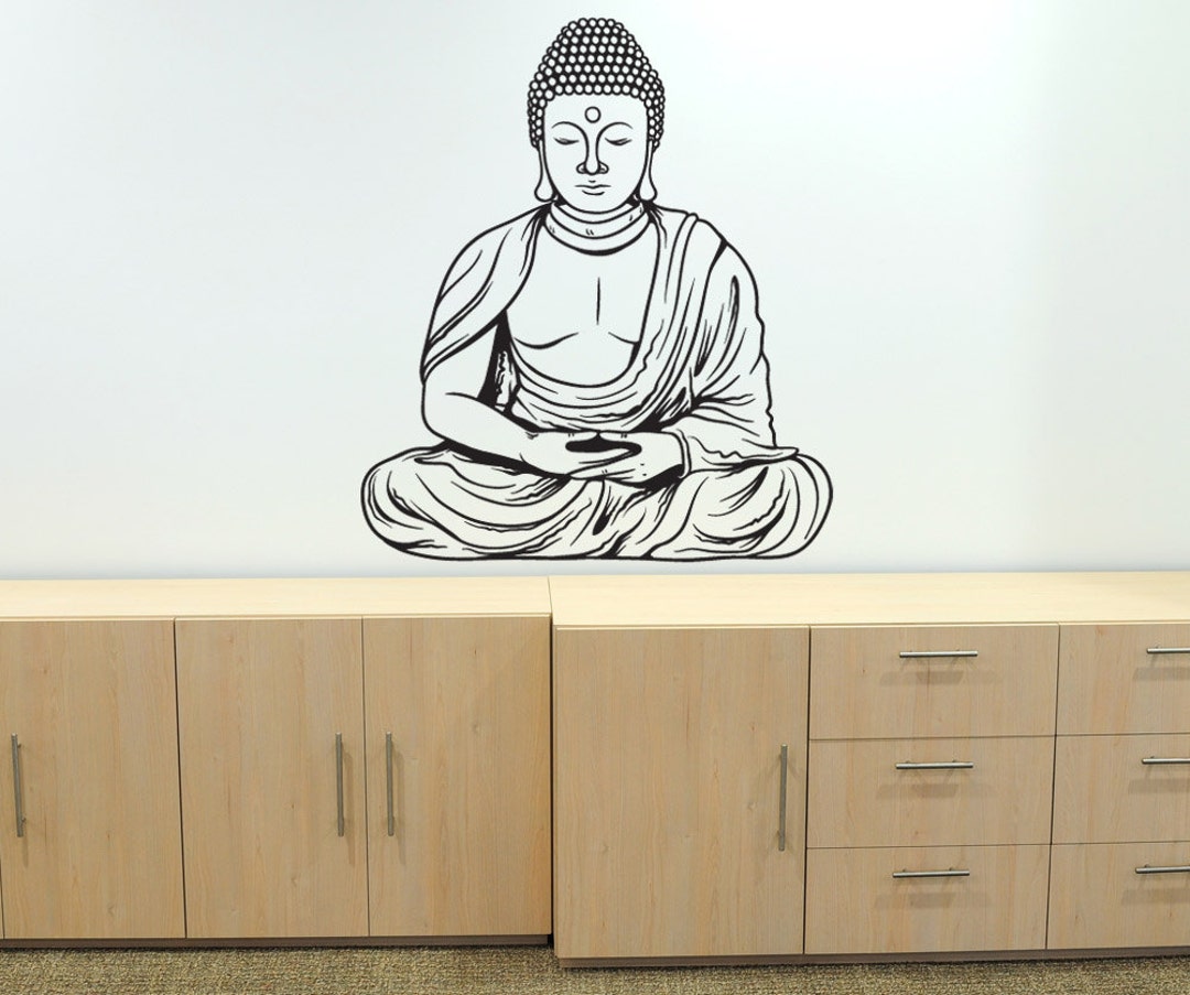 Buddha Statue Vinyl Wall Decal Sticker. Home Decor. #1440 - Etsy
