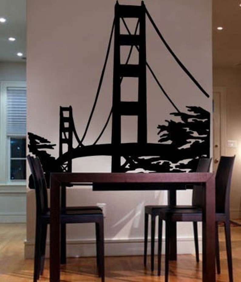 Vinyl Wall Decal Sticker Golden Gate Bridge 174A - Etsy