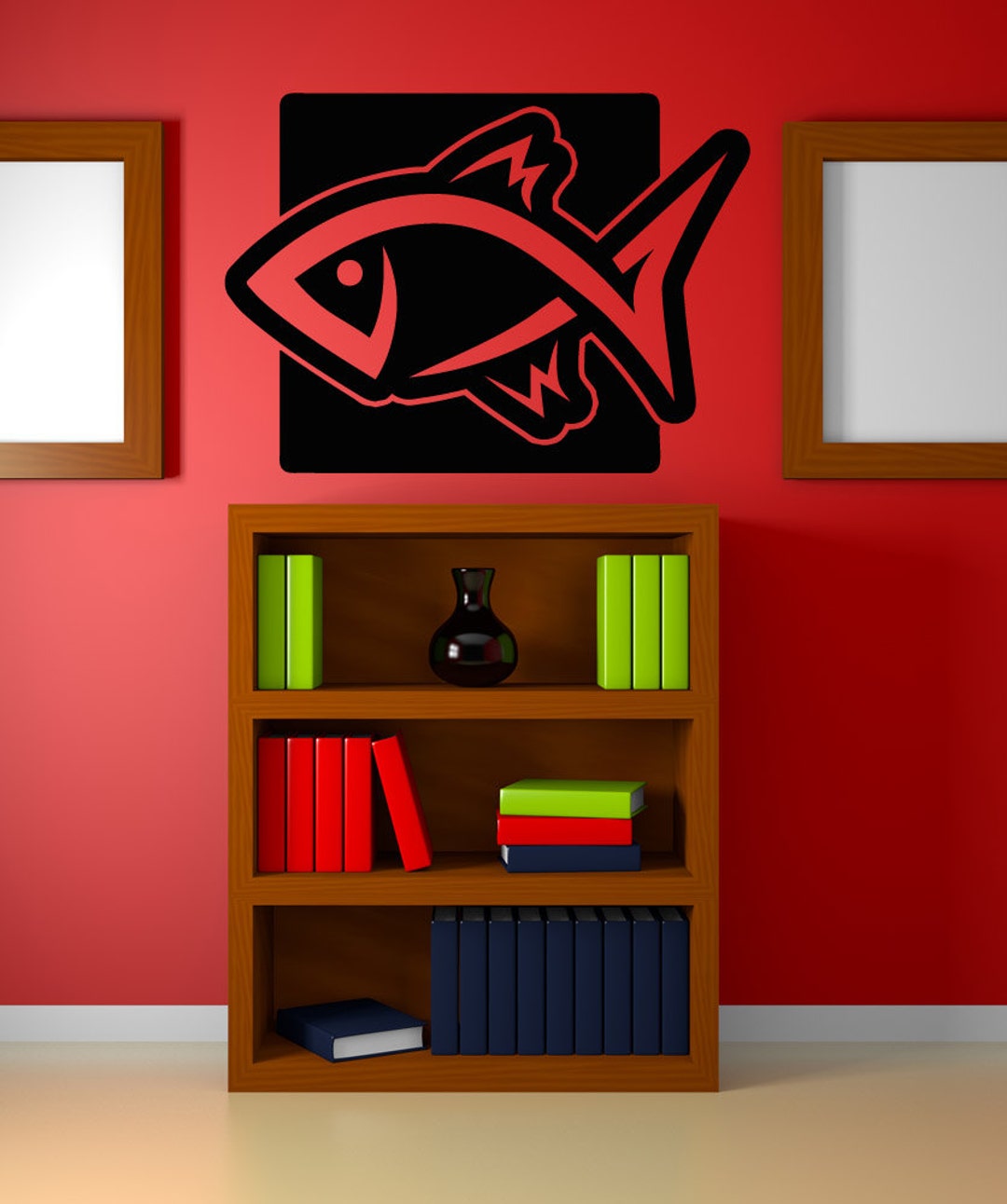 Vinyl Wall Decal Sticker Fish Square Osaa1297s - Etsy