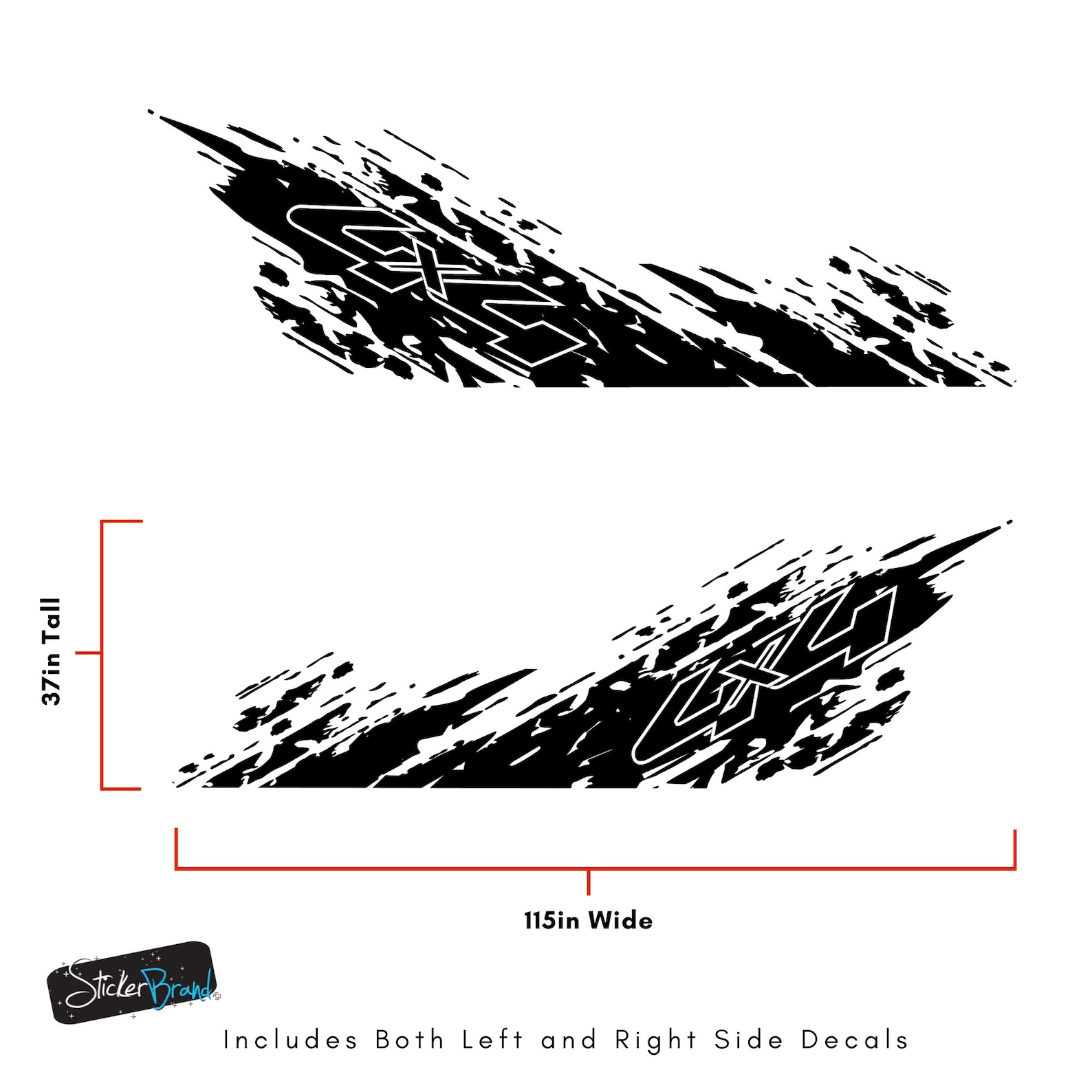 Decal for Raptor, Mud Splash Side Rocker Panel Car Graphic Sticker. Set ...