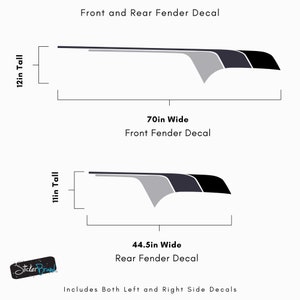 Truck Fender Decal. Black and Grey Color Scheme Graphic Decal Sticker ...