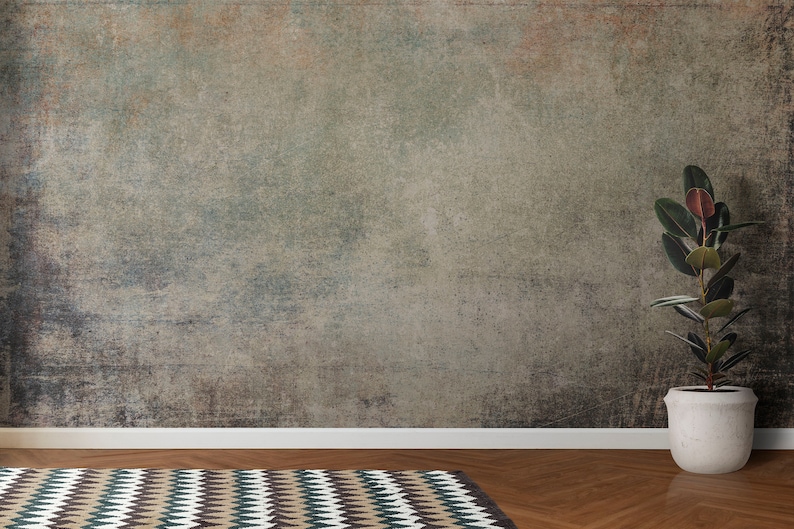 Rustic Concrete Wallpaper Wall Decor. Modern Minimalistic Self Adhesive ...