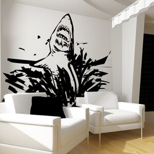 Vinyl Wall Decal Shark Attack Osdc103s - Etsy