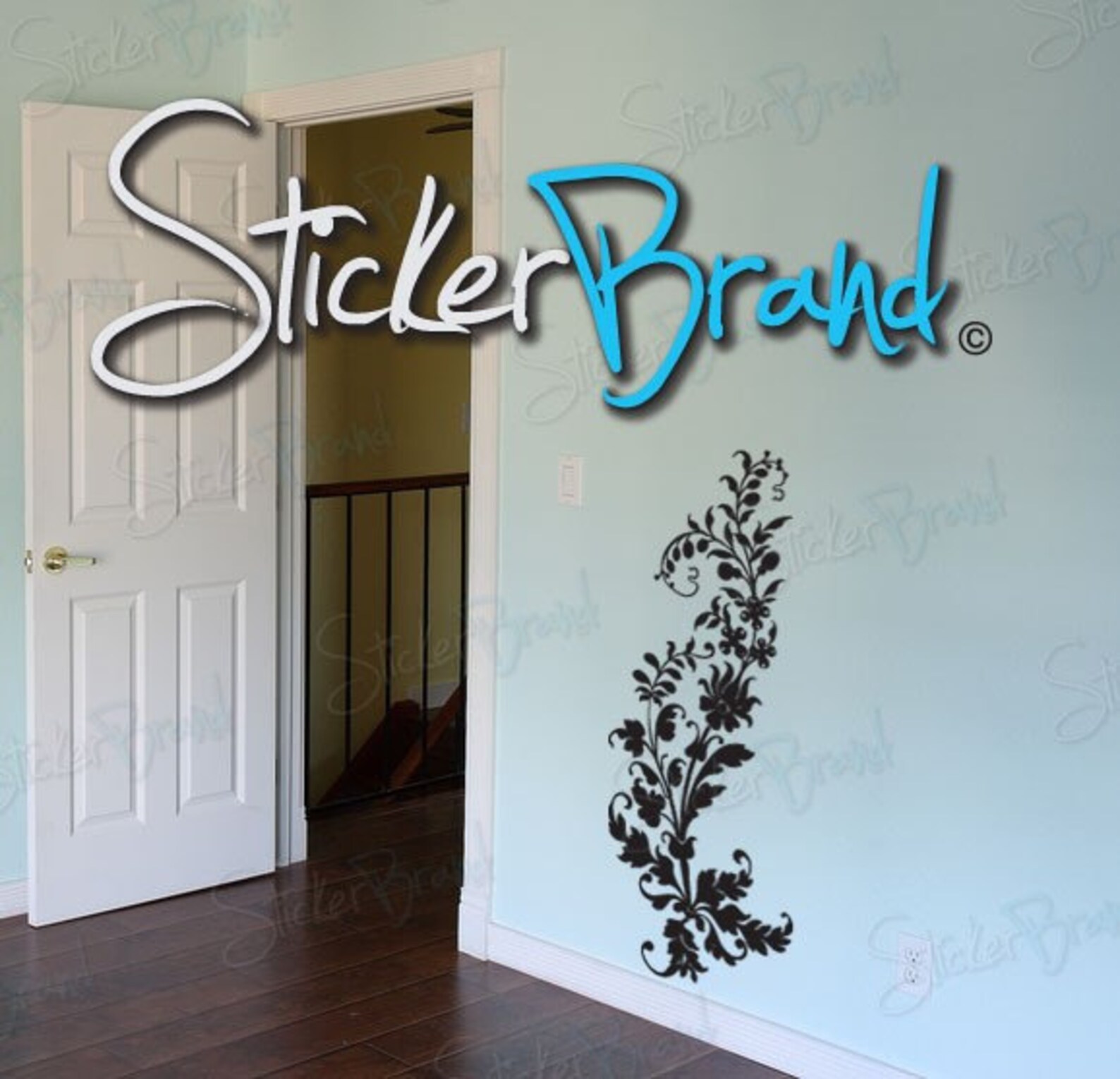 Vinyl Wall Decal Sticker Swirl Flower 688 - Etsy