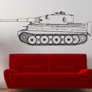 German Panzer Tiger Tank Wall Decal Sticker Veterans Day Gift Military ...