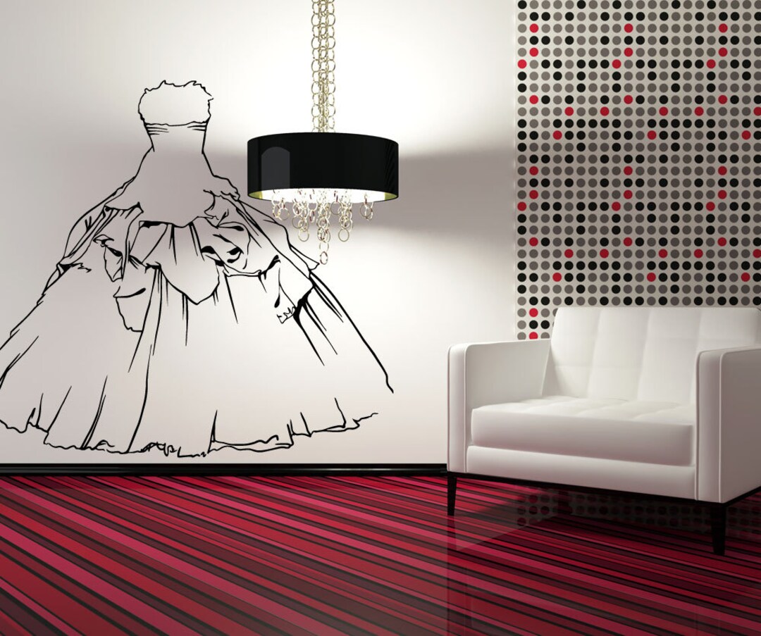Vinyl Wall Decal Sticker Wedding Dress Osmb605m - Etsy
