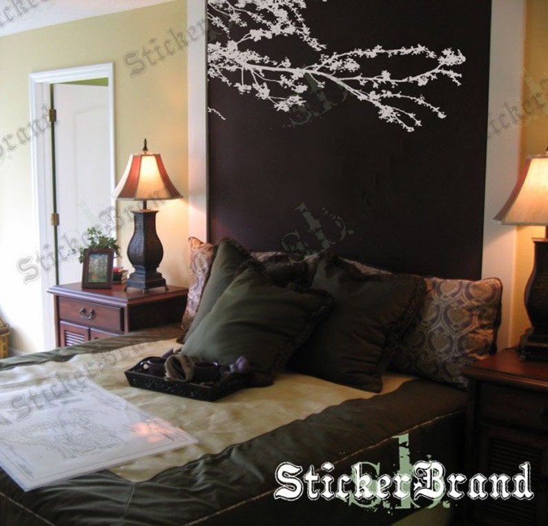 Vinyl Wall Decal Sticker Corner Tree Floral Branches 391s - Etsy