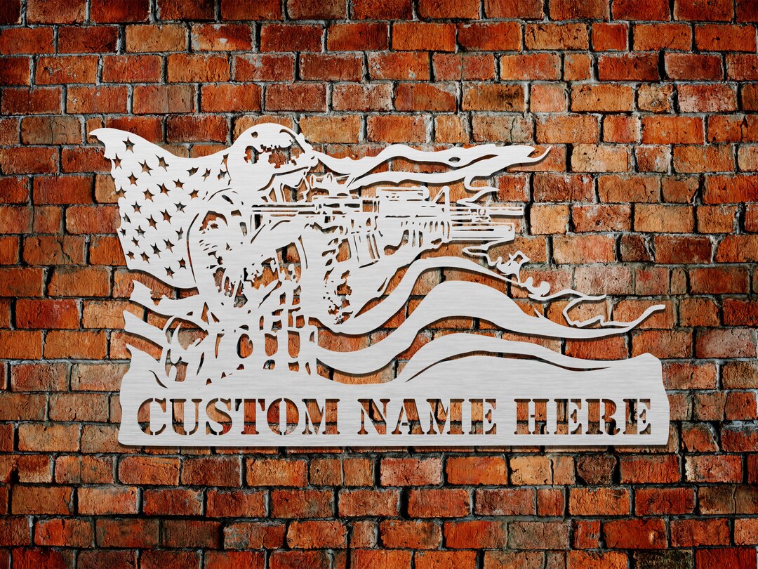 Personalized Plaque Custom Name Military Veterans Metal Sign. Gift for ...